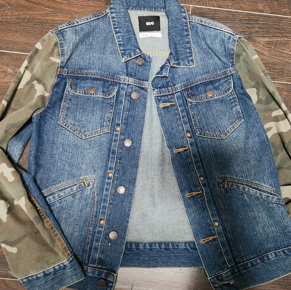 BDG | Jackets & Coats | Camo Denim Jacket | Poshmark